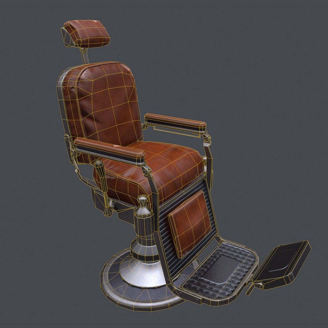 3D Barbershop Chair Model - TurboSquid 1341234