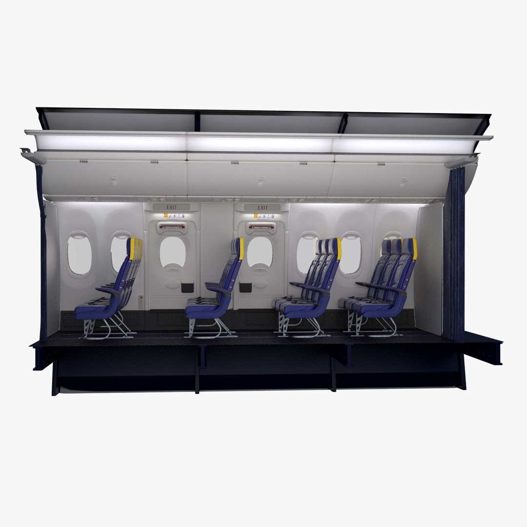 3D Ryanair Economy Wing Exit - TurboSquid 1255811
