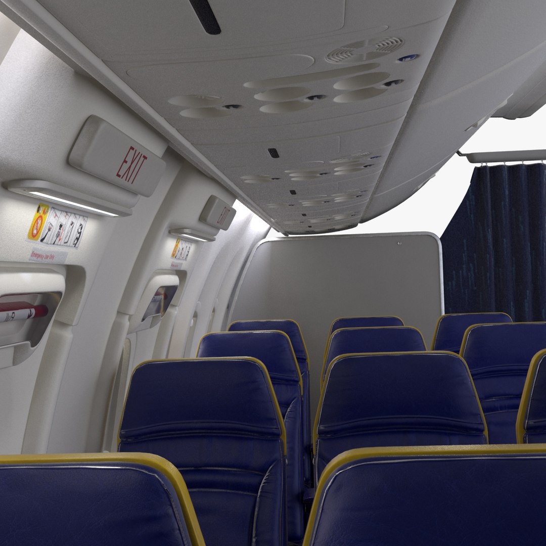 3D Ryanair Economy Wing Exit - TurboSquid 1255811