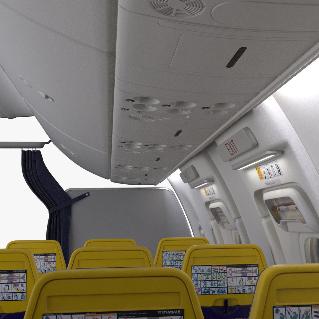 3D Ryanair Economy Wing Exit - TurboSquid 1255811