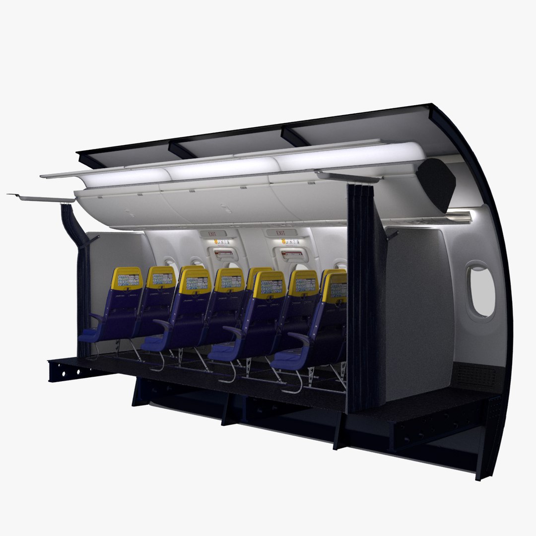 3D Ryanair Economy Wing Exit - TurboSquid 1255811