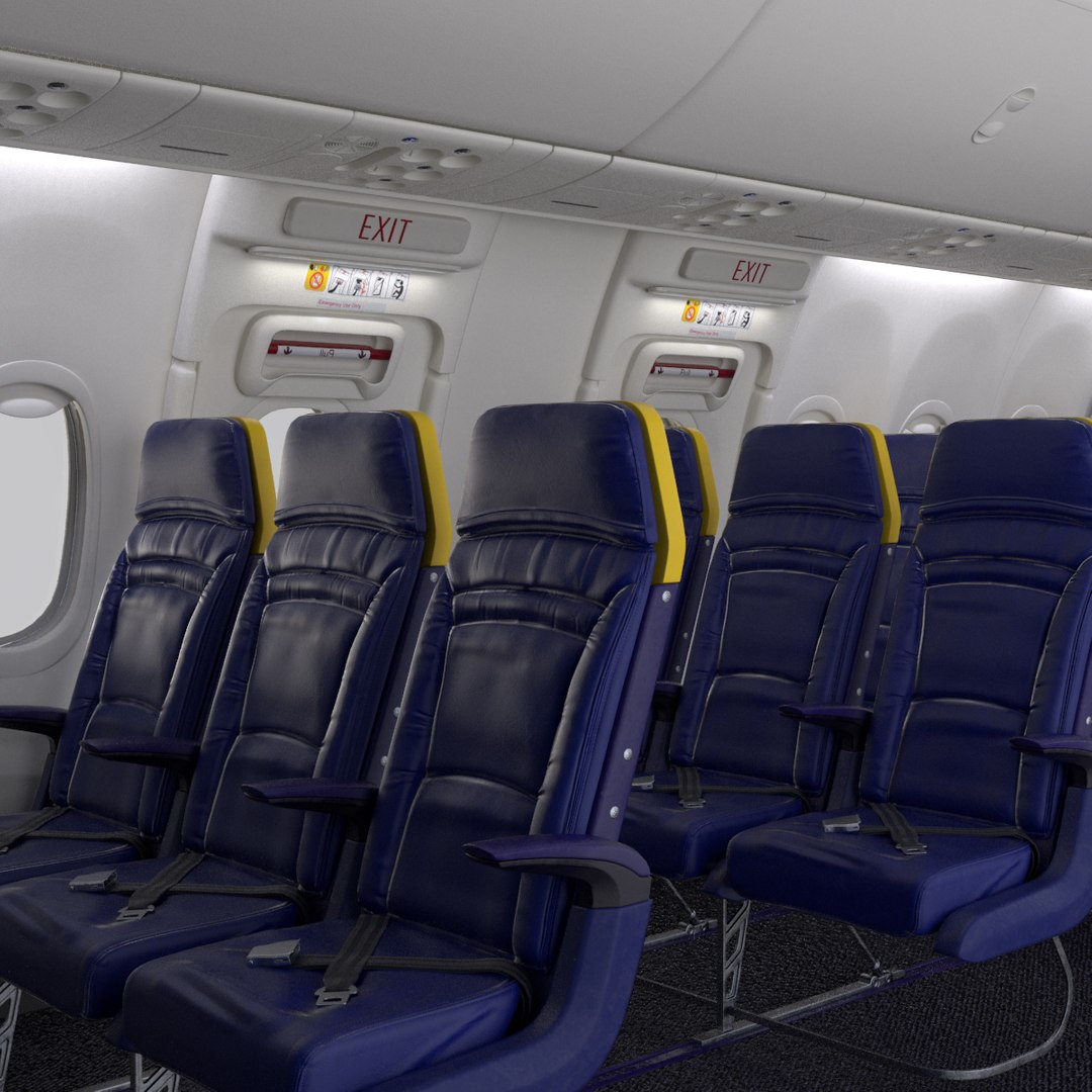 3D Ryanair Economy Wing Exit - TurboSquid 1255811