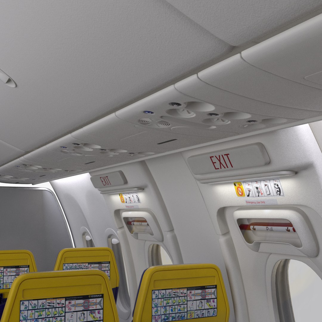 3D Ryanair Economy Wing Exit - TurboSquid 1255811