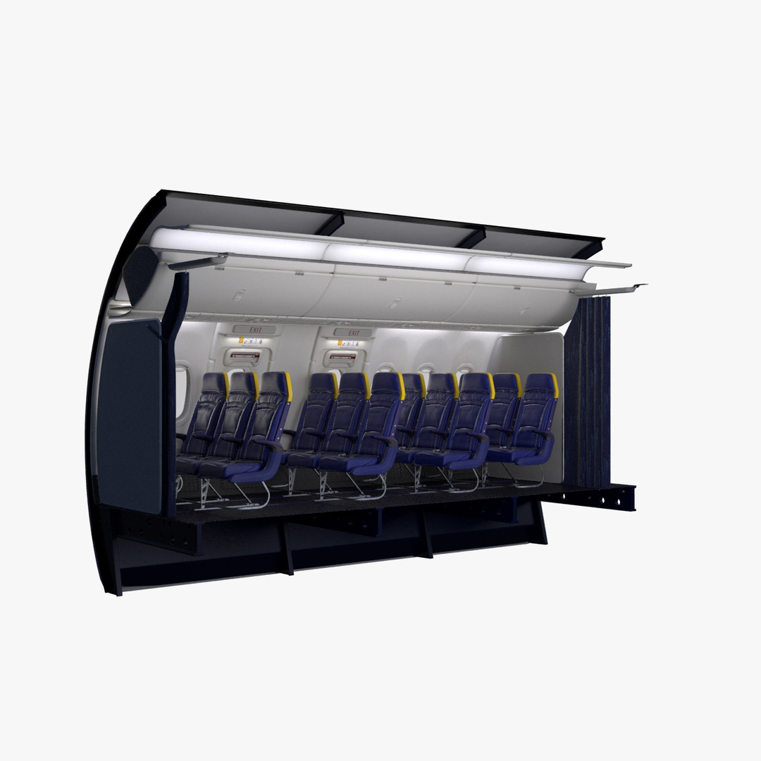 3D Ryanair Economy Wing Exit - TurboSquid 1255811