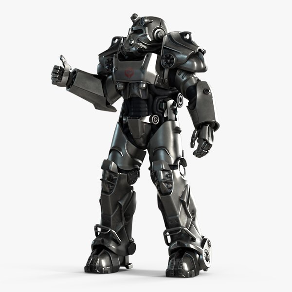 modelo 3d Armadura de combate Fallout T 60 Pulgar arriba - TurboSquid ...