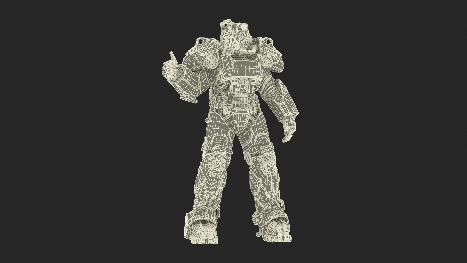 Fallout Combat Armor T 60 Thumb Up 3D Model - TurboSquid 2252648