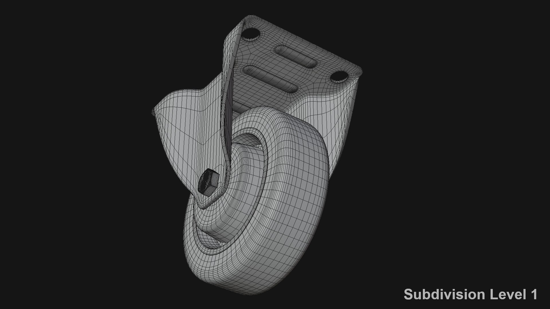 3D Model Rigid Caster Wheel - TurboSquid 1482691