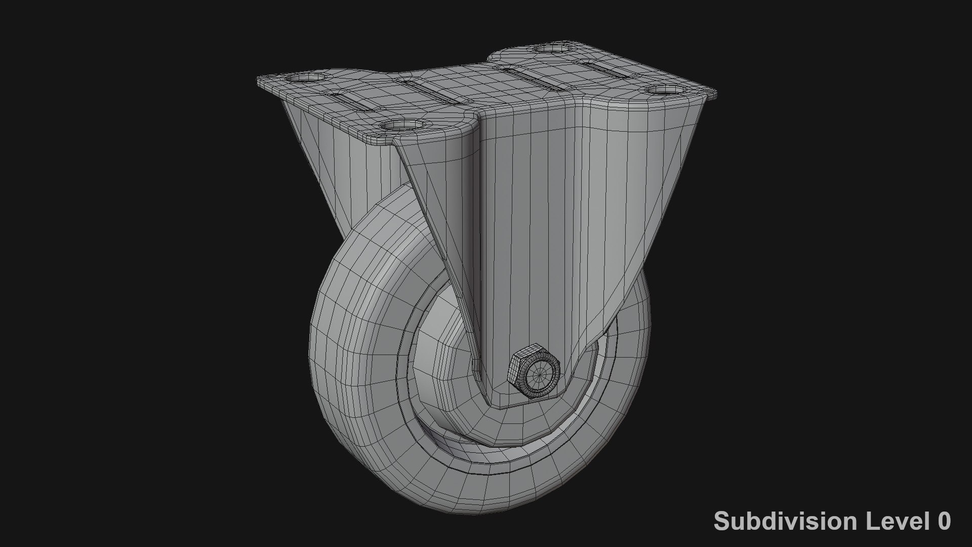 3D Model Rigid Caster Wheel - TurboSquid 1482691