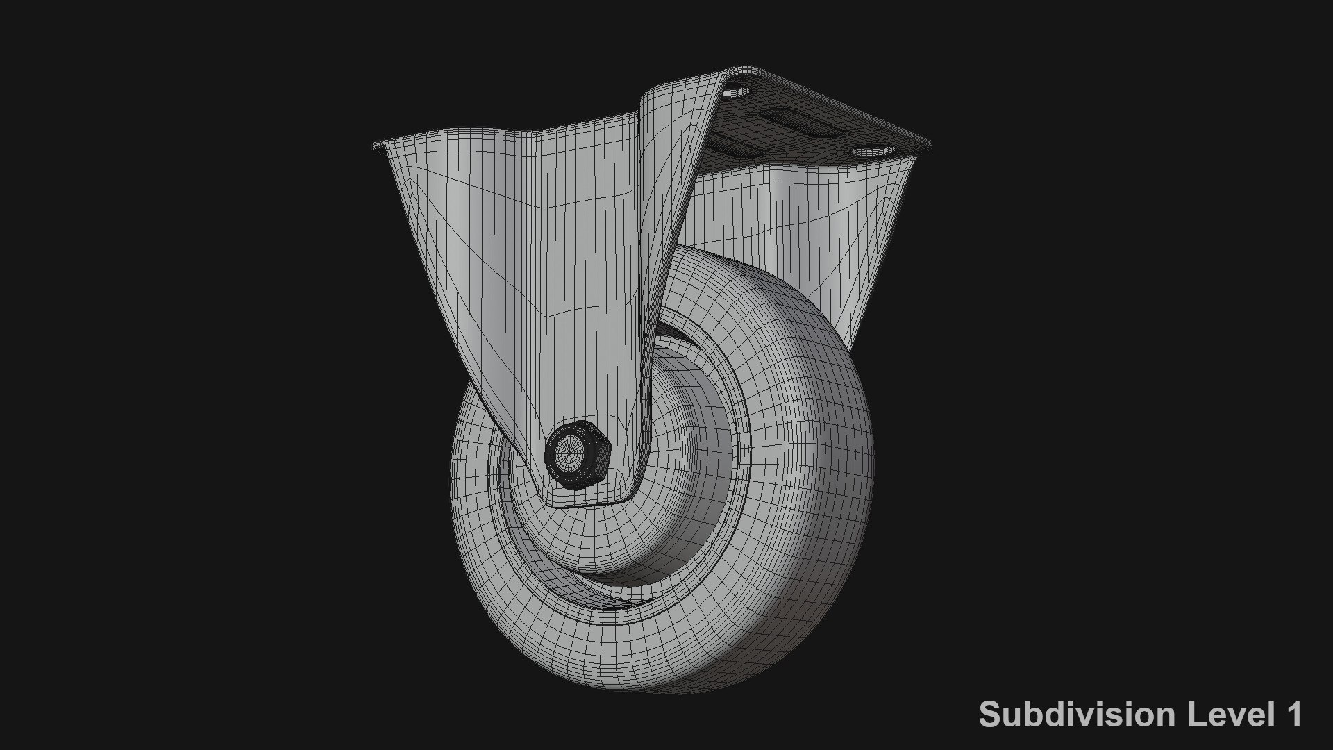 3D Model Rigid Caster Wheel - TurboSquid 1482691