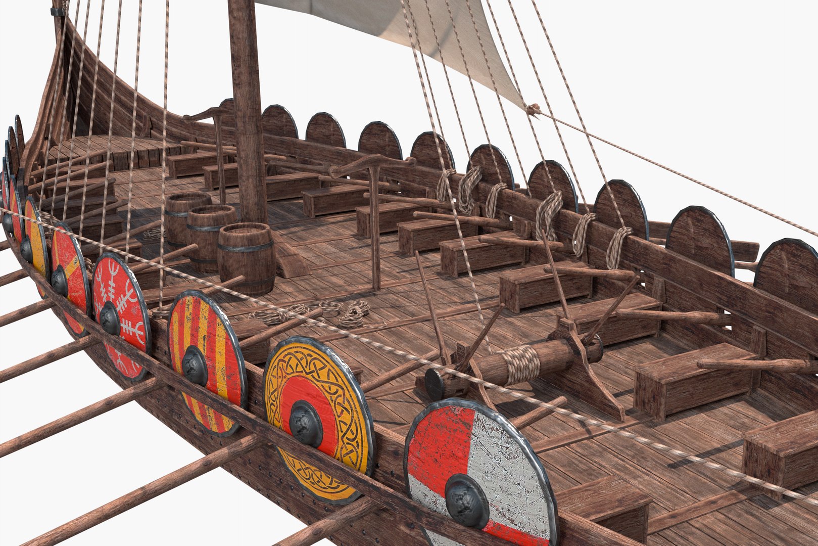 3D Viking Drakkar Ship Model - TurboSquid 1856756