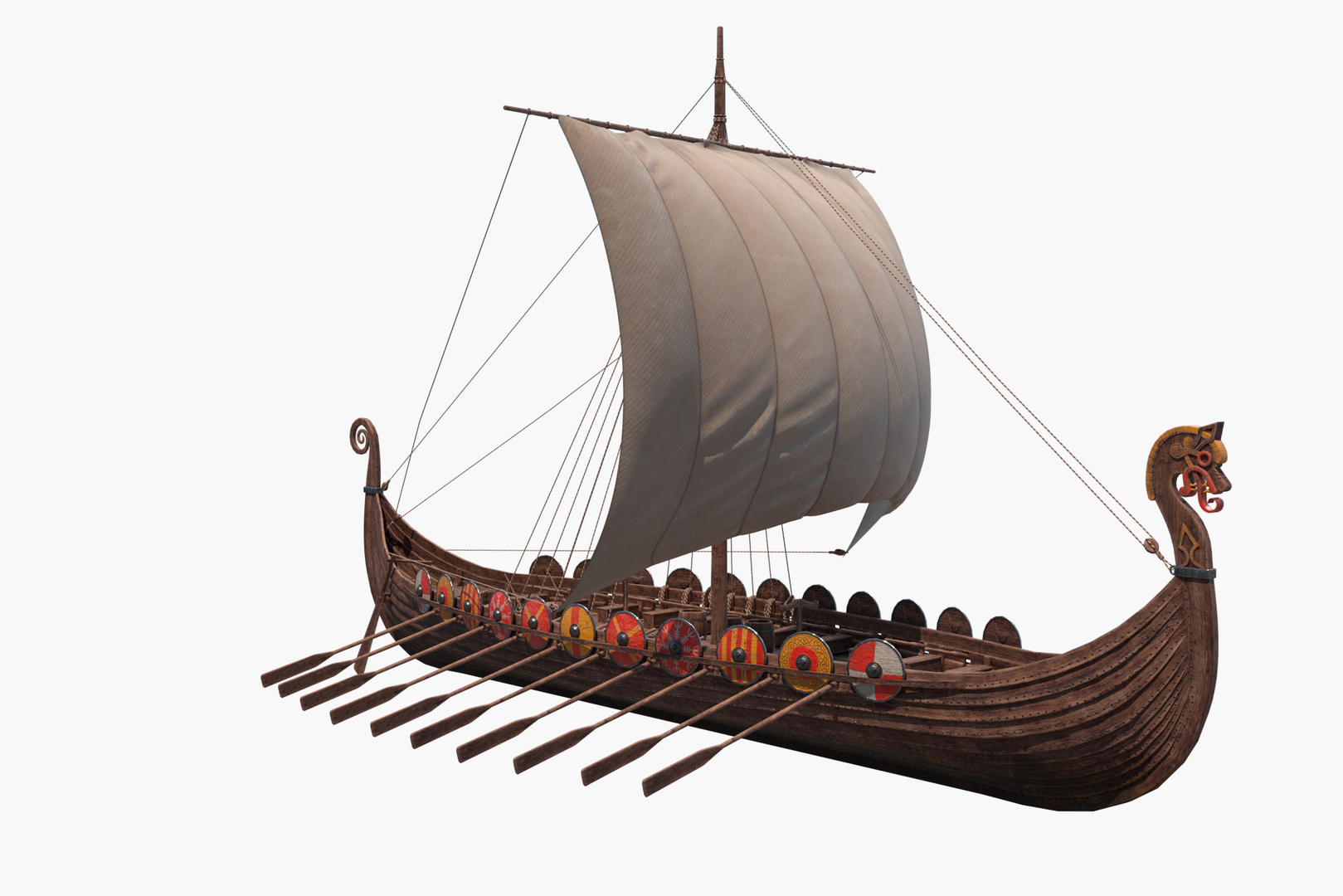 3D Viking Drakkar Ship Model - TurboSquid 1856756