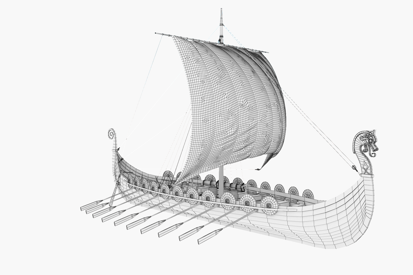 3D Viking Drakkar Ship Model - TurboSquid 1856756