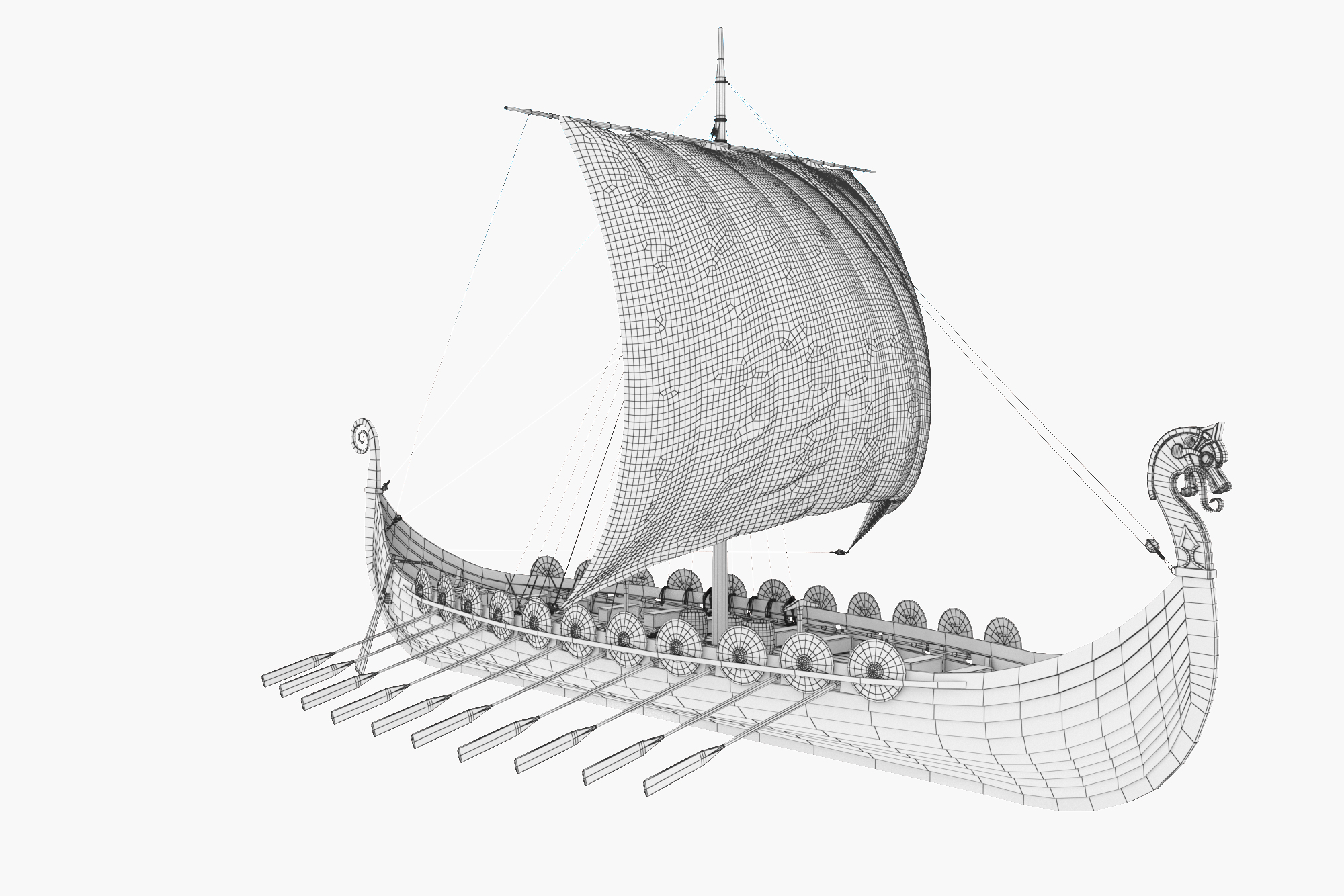 3D Viking Drakkar Ship model - TurboSquid 1856756