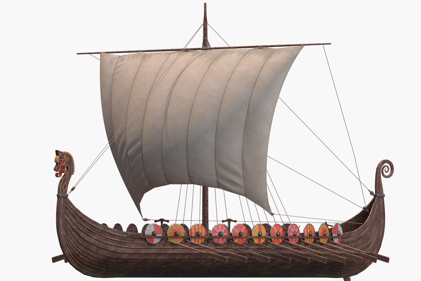3D Viking Drakkar Ship Model - TurboSquid 1856756