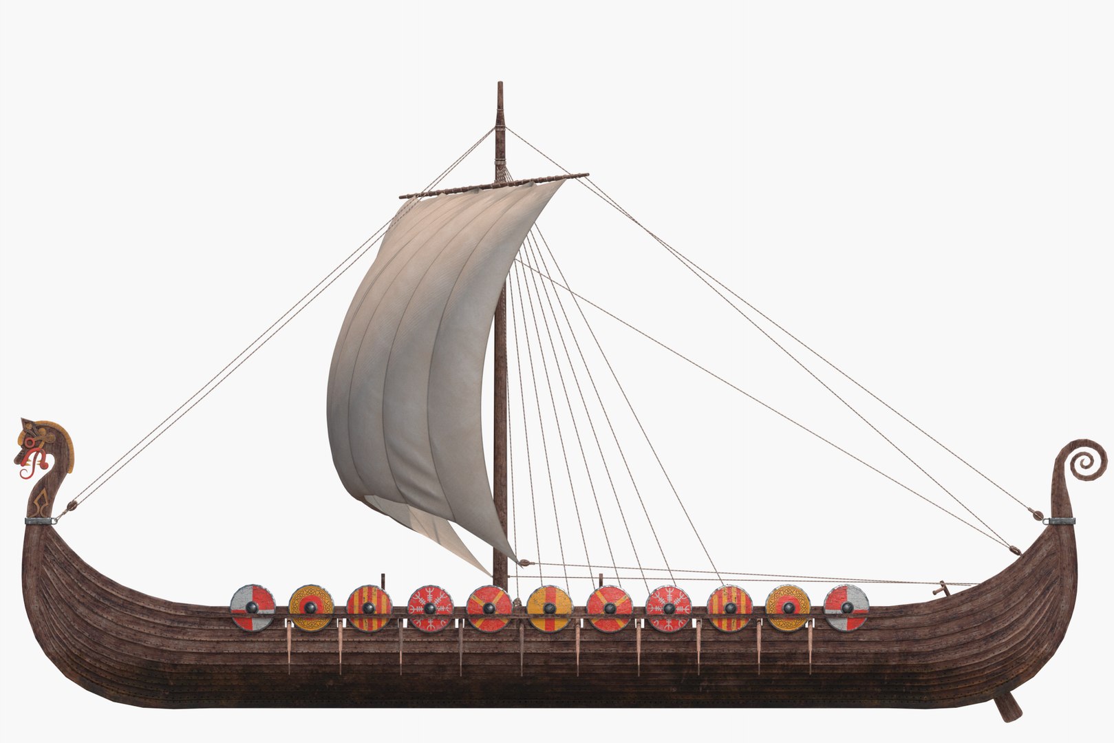 3D Viking Drakkar Ship Model - TurboSquid 1856756