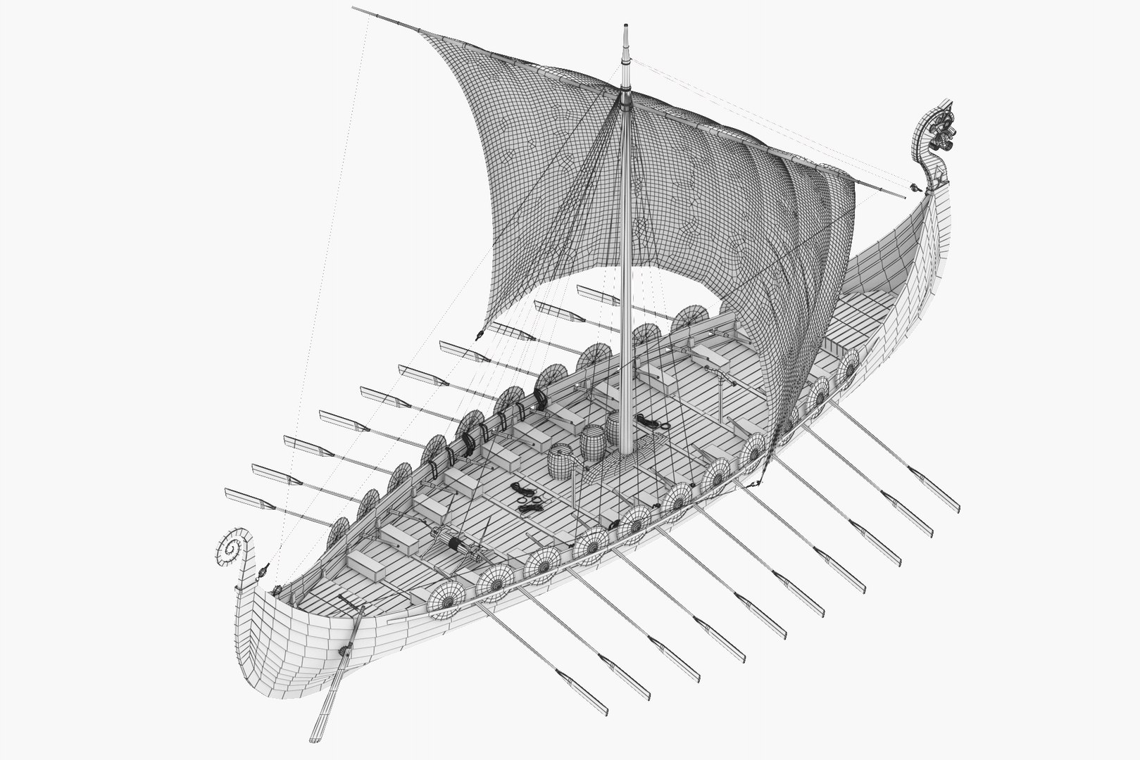 3D Viking Drakkar Ship model - TurboSquid 1856756