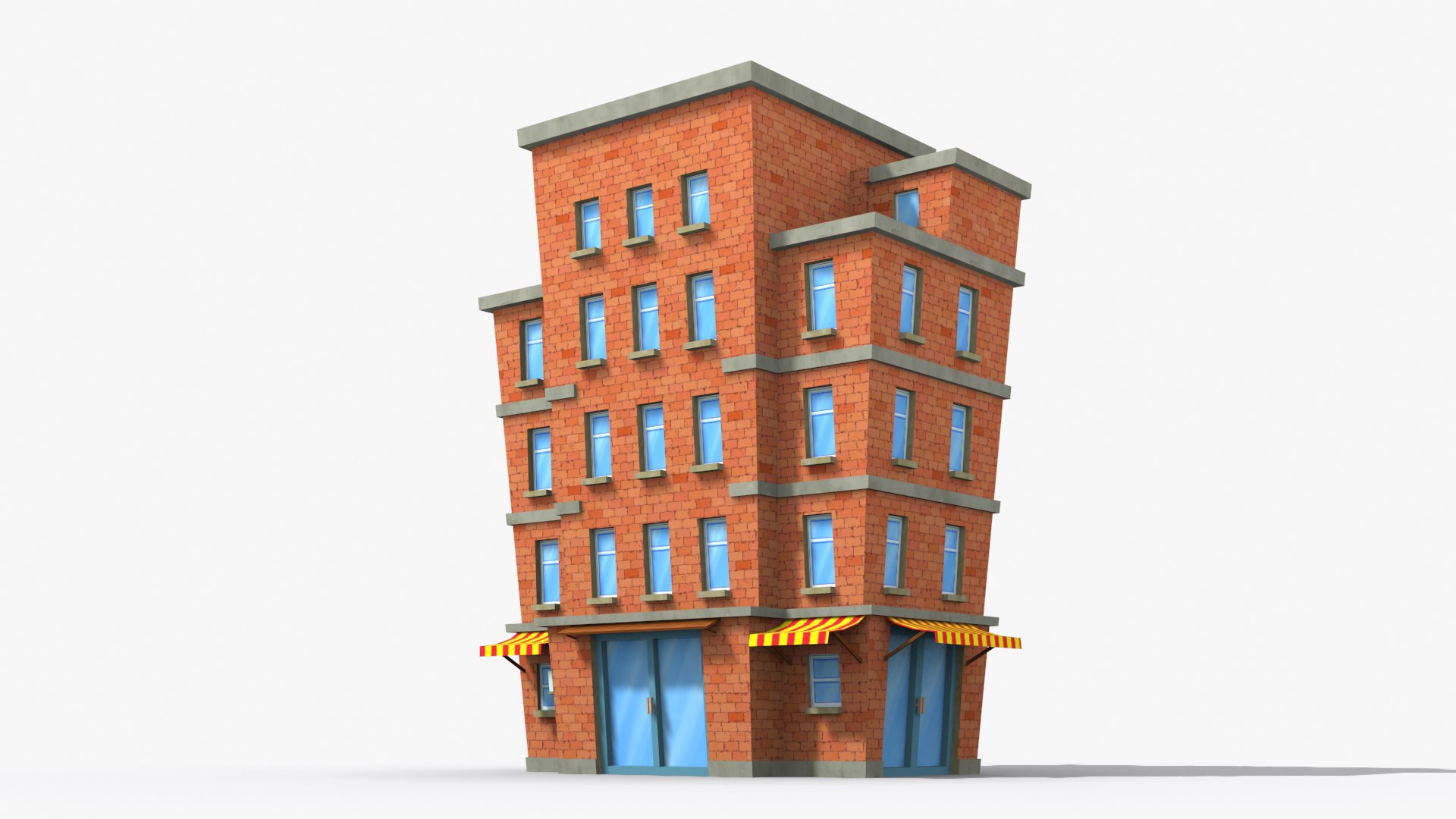 Cartoon Building X15 3D Model - TurboSquid 1832702