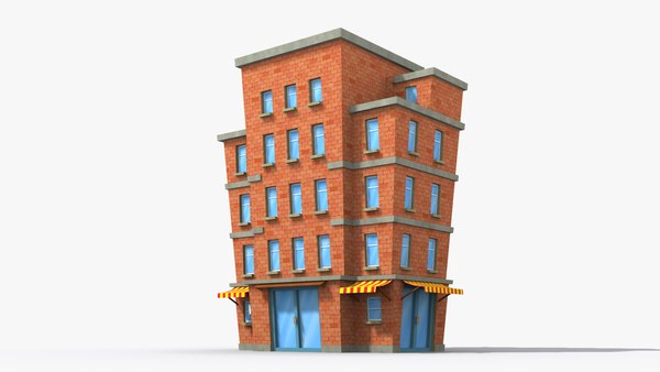 Cartoon Building x15 3D model - TurboSquid 1832702