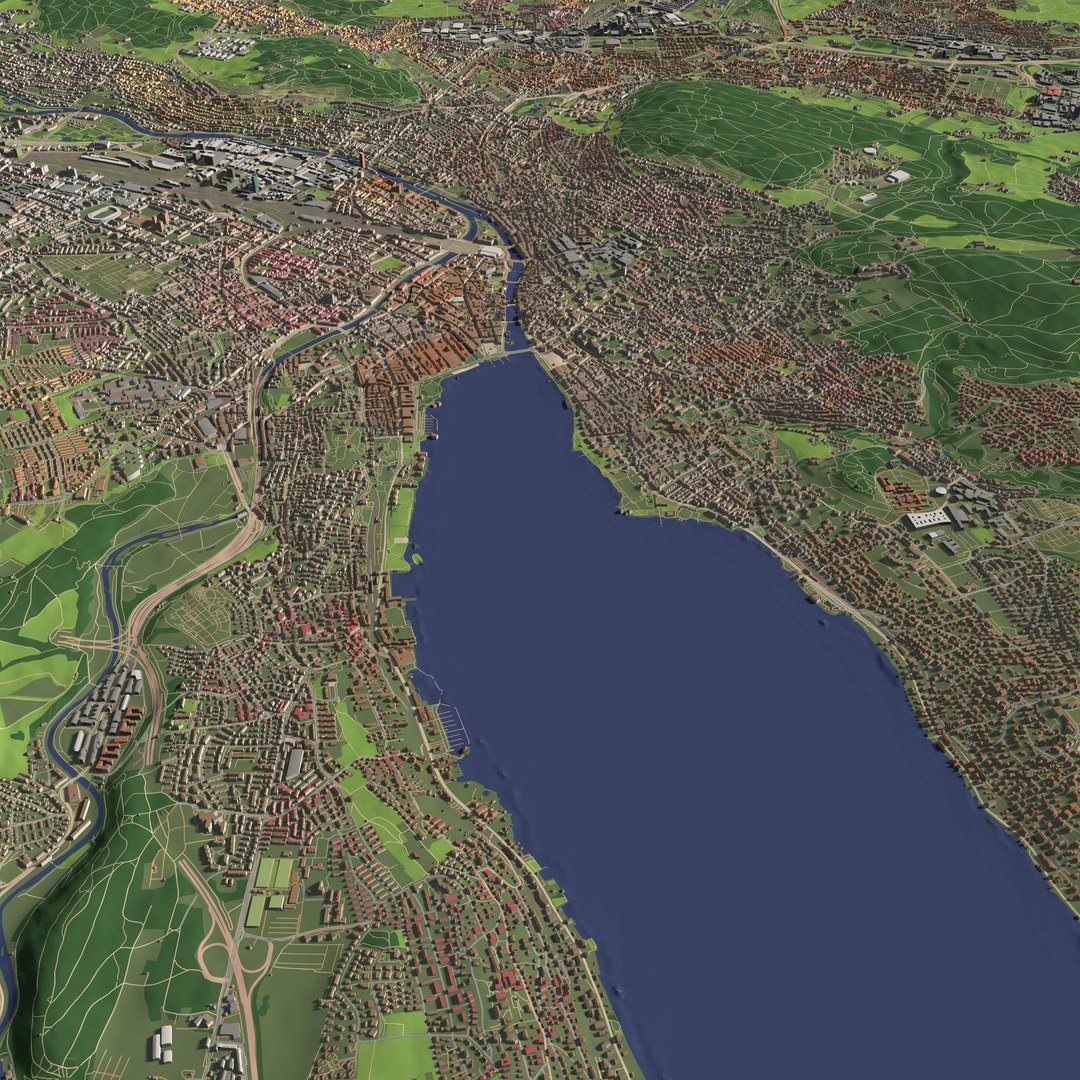 3D Zurich Switzerland - City And Urban Model - TurboSquid 2246456