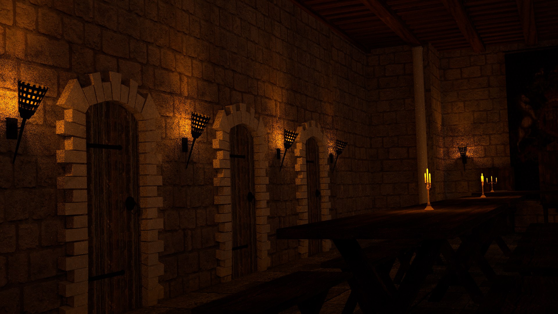 3D Model Medieval Interior Castle - TurboSquid 1363028