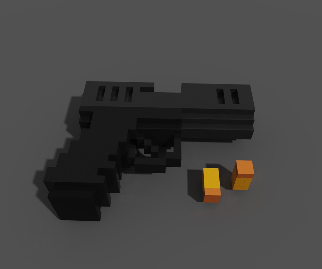 3D Voxel Gun - TurboSquid 1531669