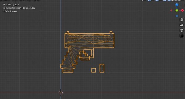 3D voxel gun - TurboSquid 1531669