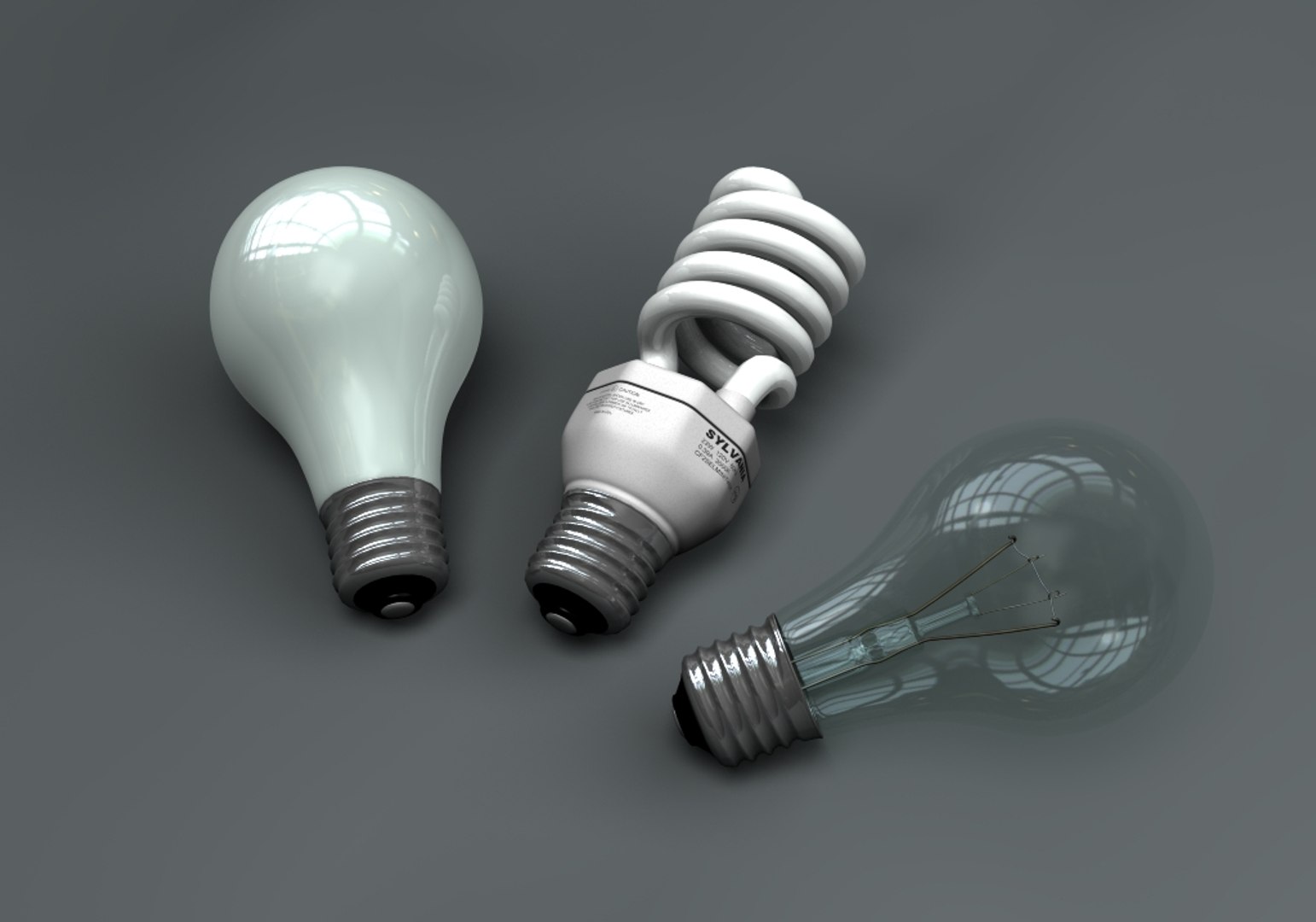 3 Light Bulb 3d Lwo