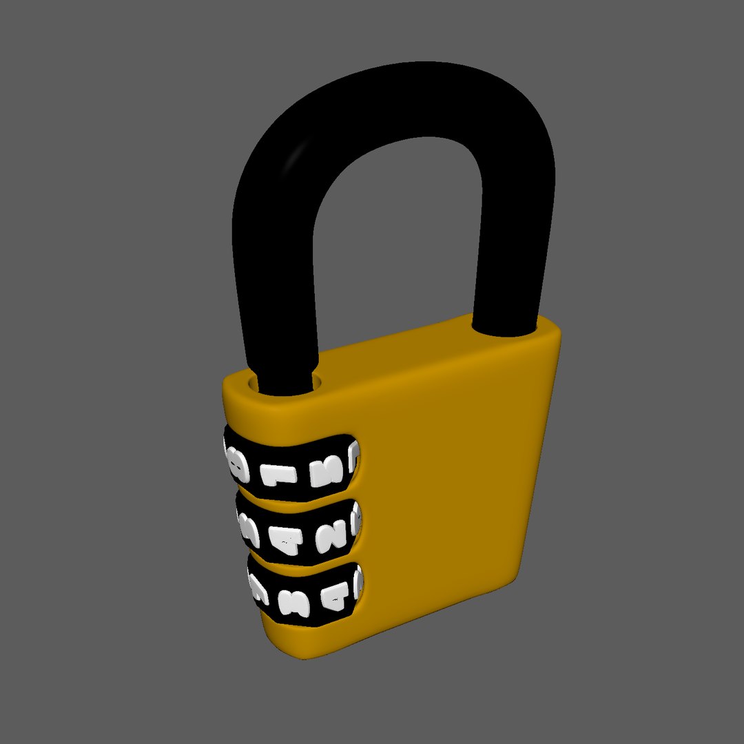 3D cartoon lock - TurboSquid 1352946