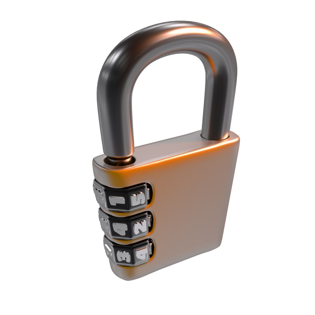 3D cartoon lock - TurboSquid 1352946