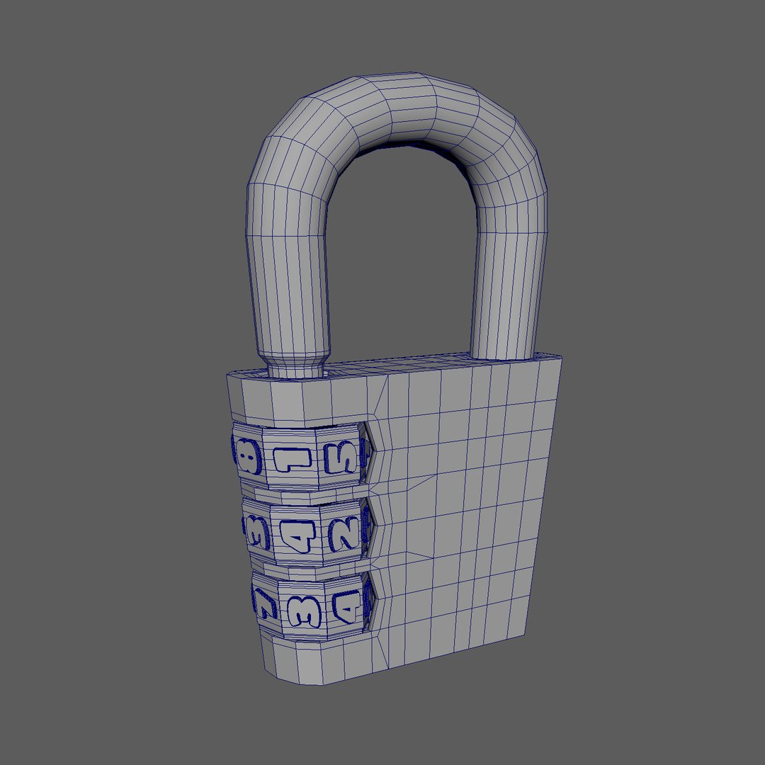 3D cartoon lock - TurboSquid 1352946