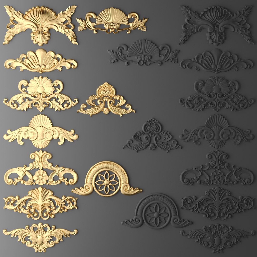 3d Cartouches Set