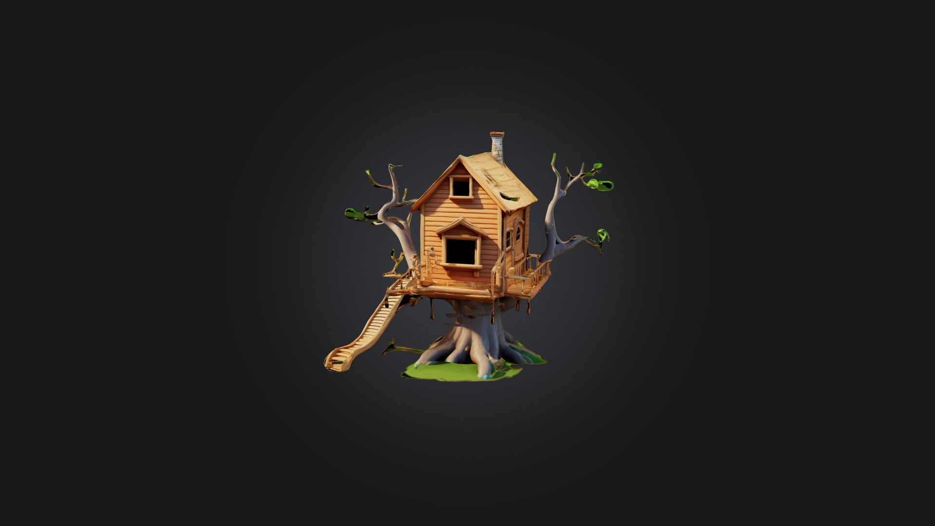 3D Cartoon Treehouse - TurboSquid 2292066