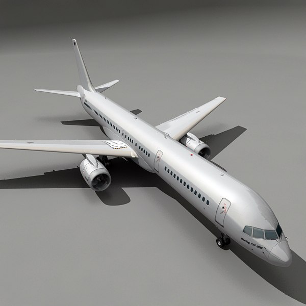 boeing 757-200 generic white 3d model