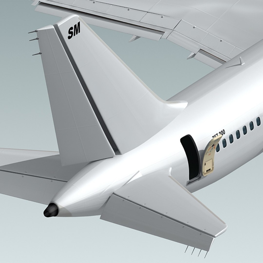 Boeing 757-200 Generic White 3d Model