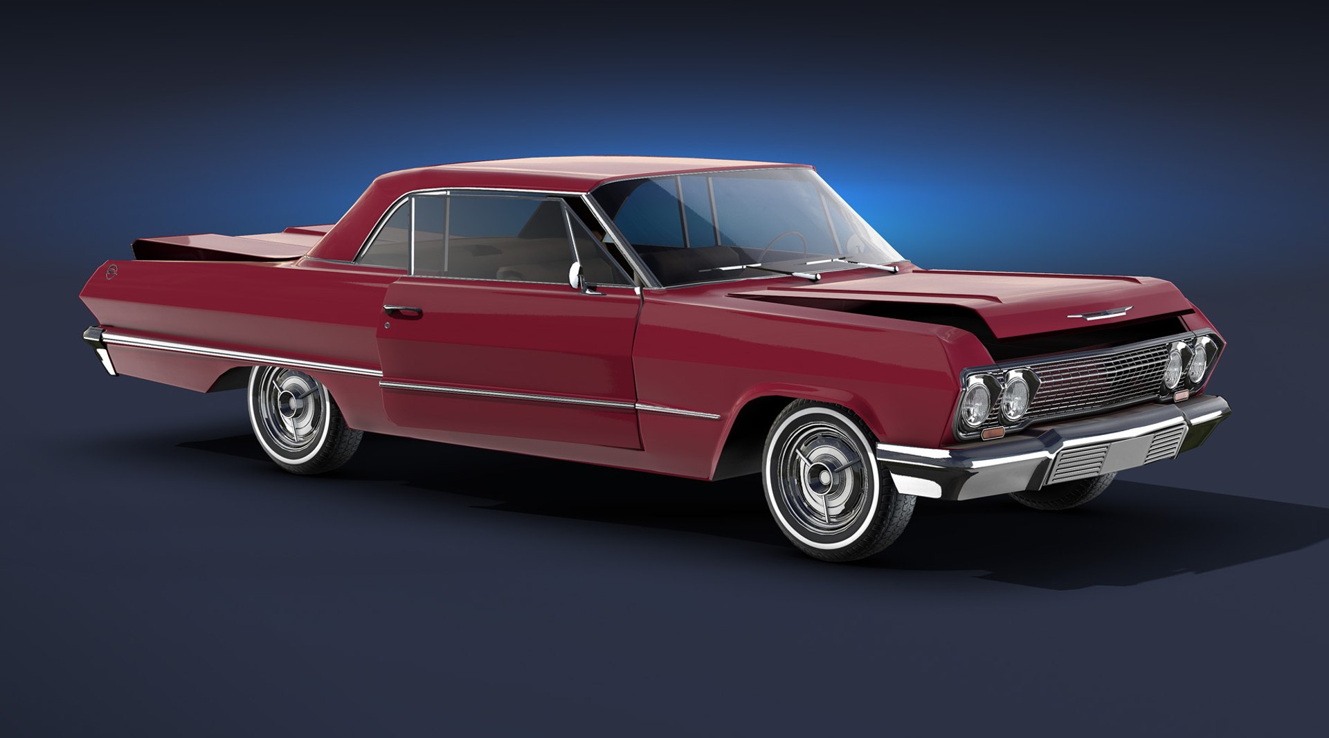 Retro Chevrolet Impala 1963 3D Model - TurboSquid 1399134