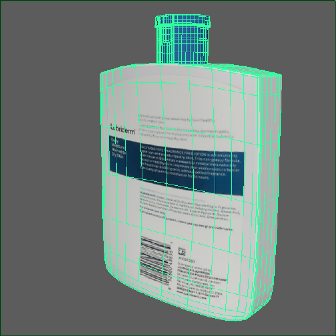 3d model lubriderm lotion bottle