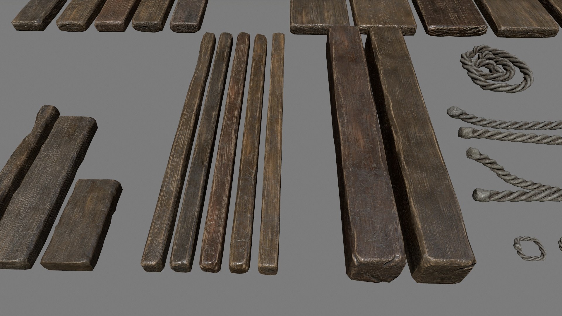 Rope wood model - TurboSquid 1363402