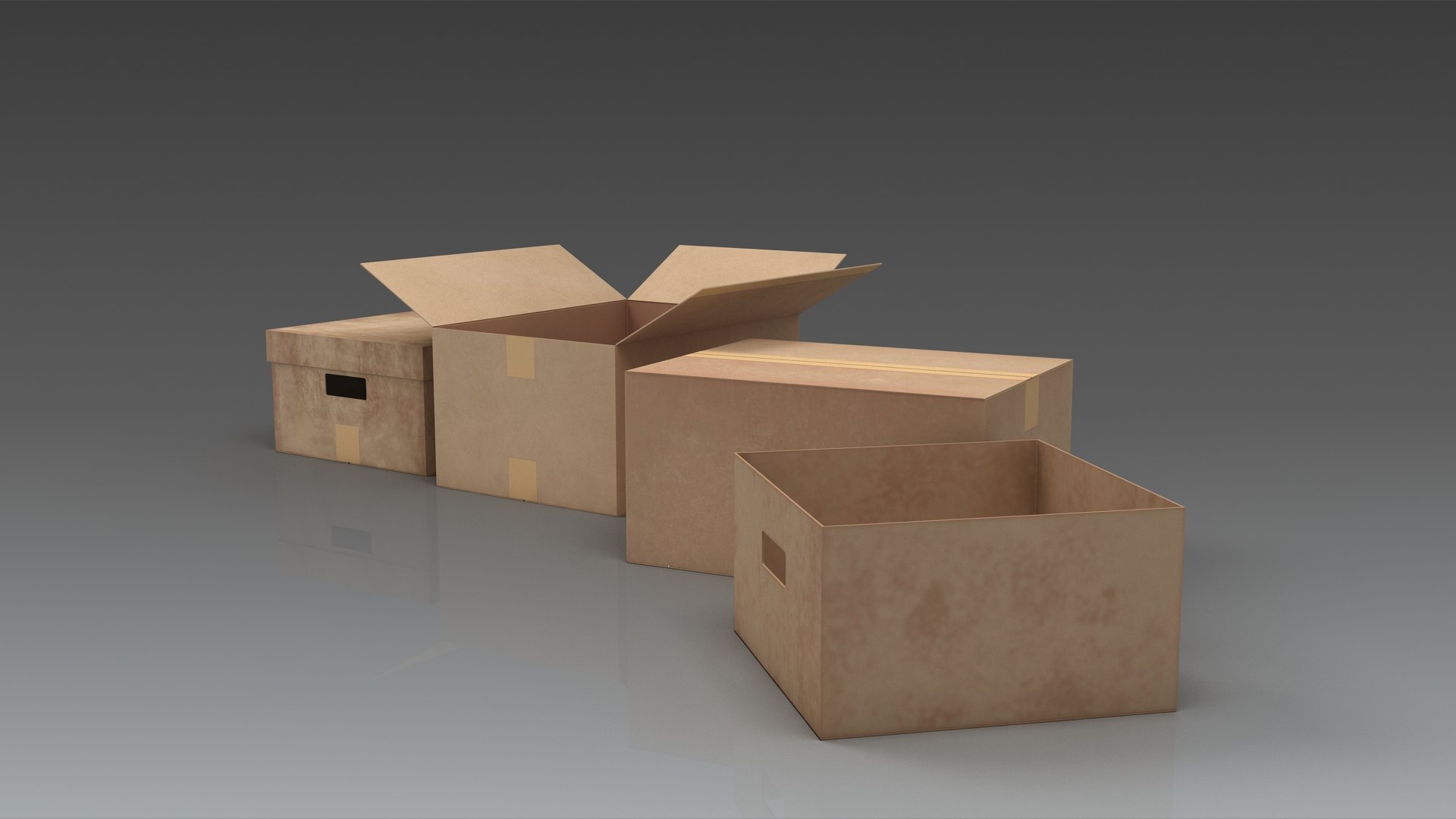 Carton Box 3D model - TurboSquid 2167804