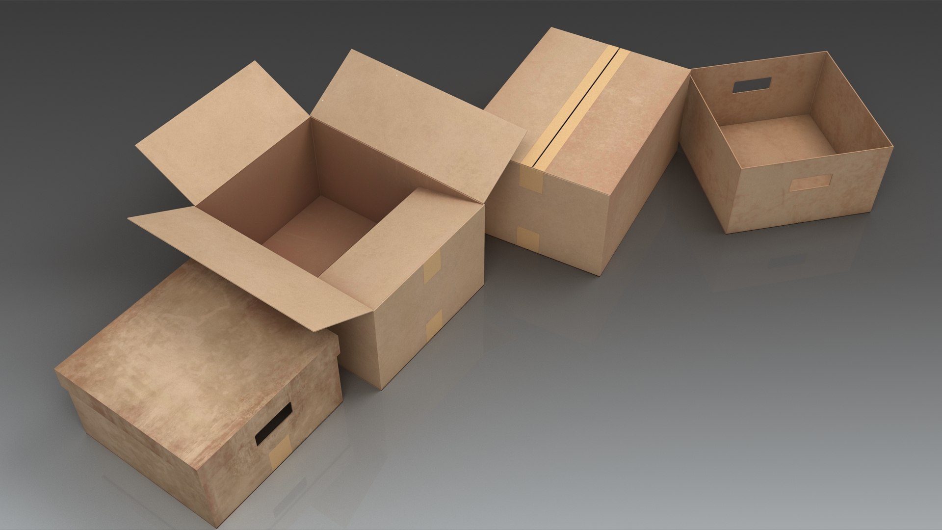 Carton Box 3D model - TurboSquid 2167804