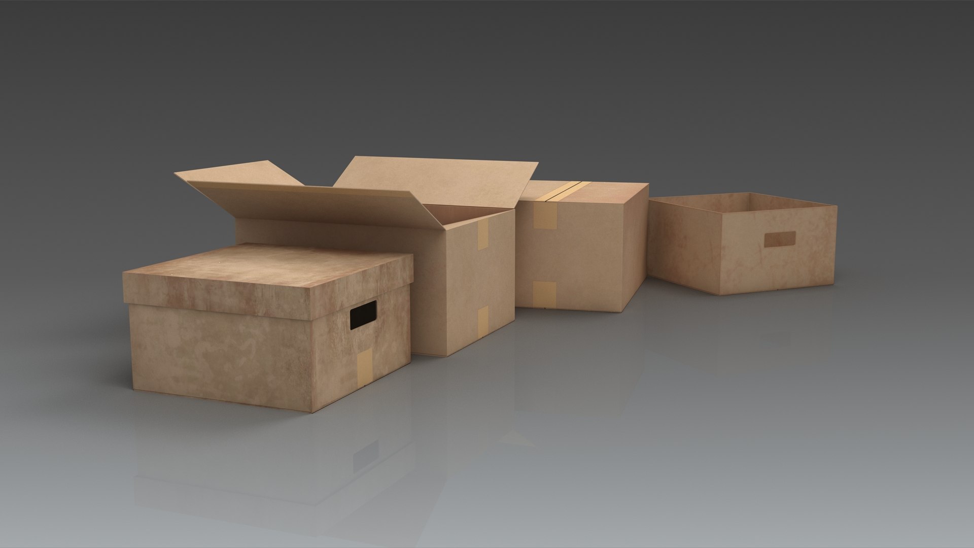 Carton Box 3D model - TurboSquid 2167804
