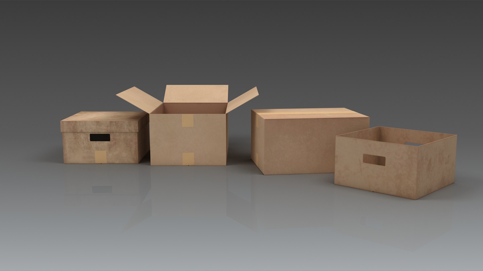 Carton Box 3D model - TurboSquid 2167804