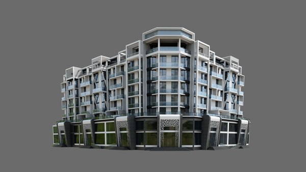 modelo 3d Edificio residencial - TurboSquid 2029052