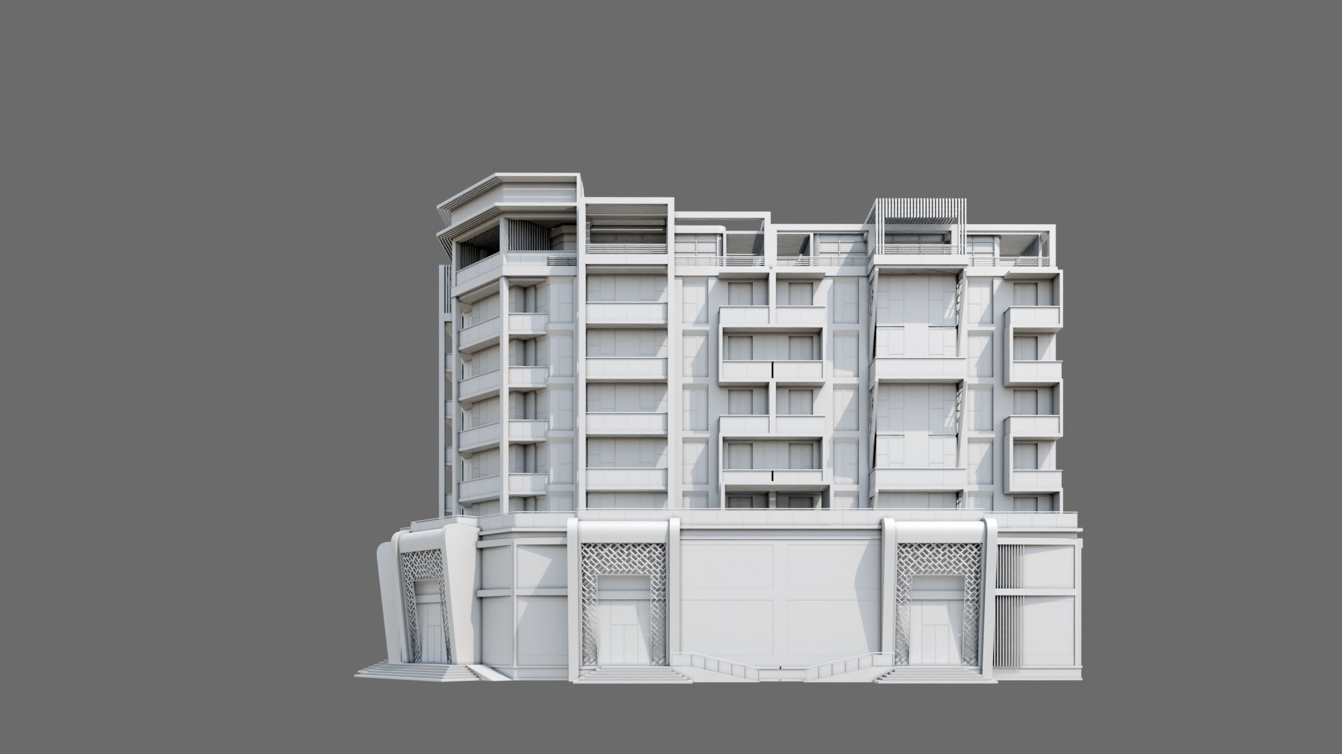 Residental Building 3D Model - TurboSquid 2029052