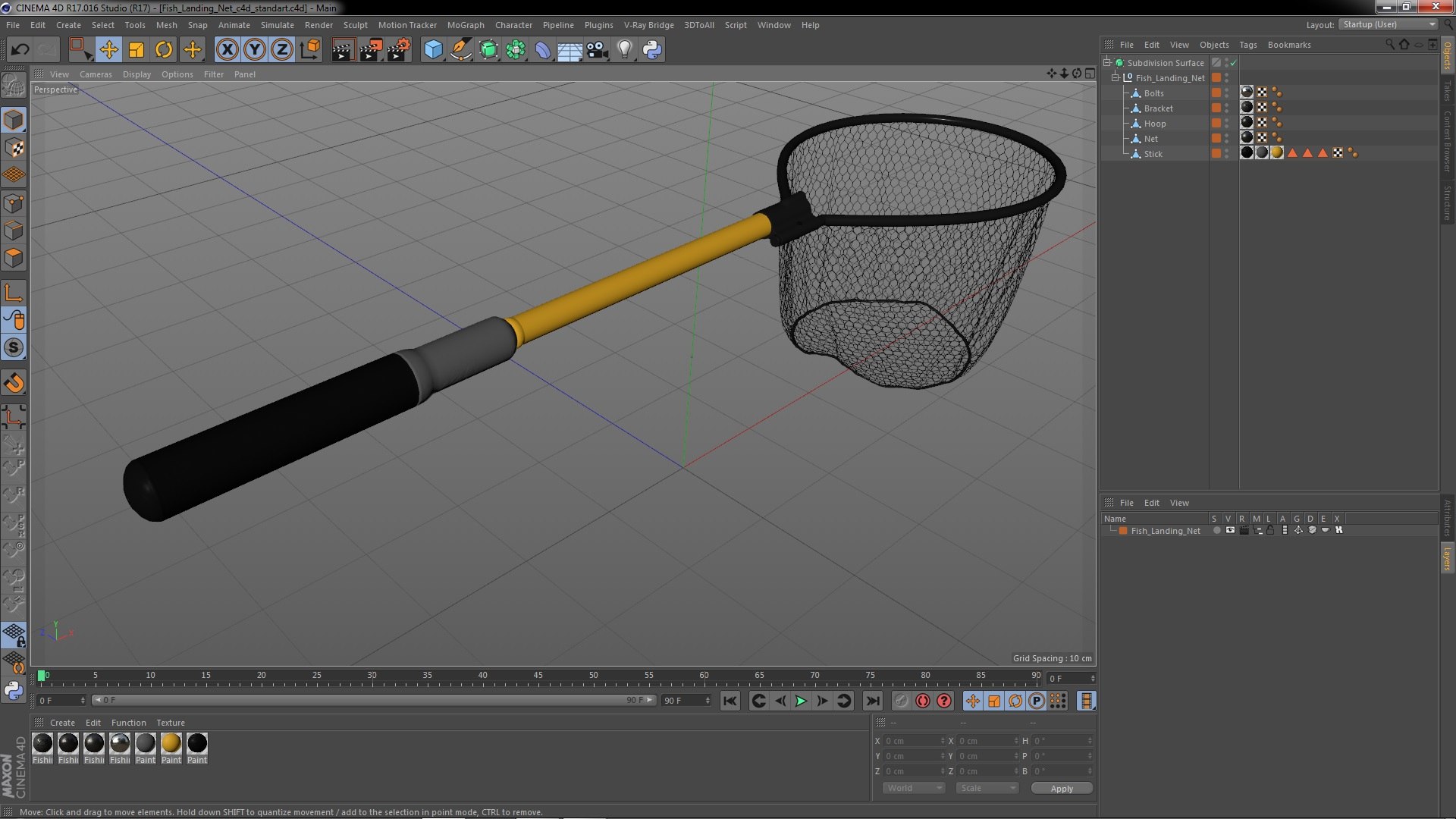 3D Fish Landing Net model - TurboSquid 2137105
