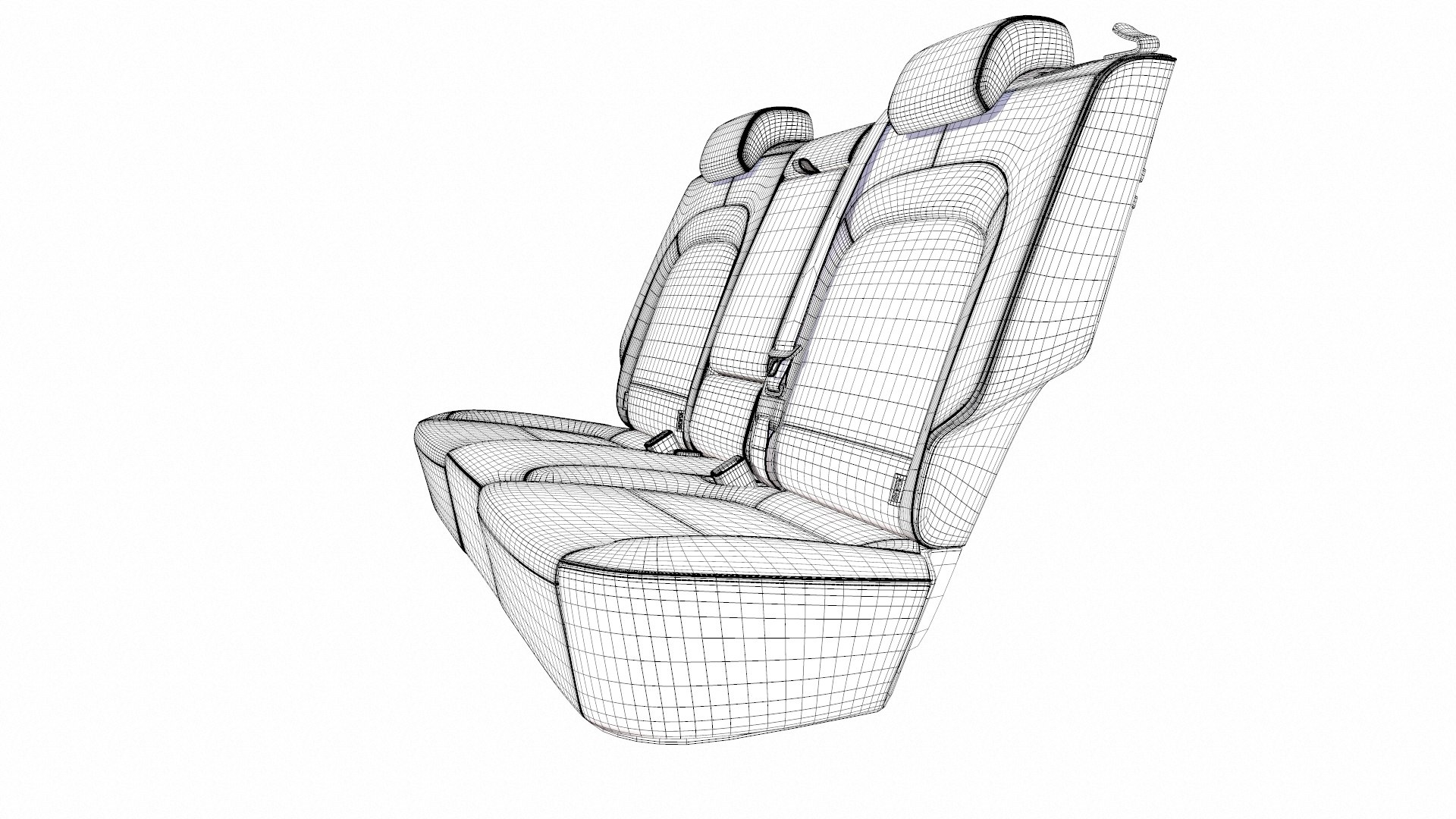 3D Car Rear Seat - TurboSquid 2343100