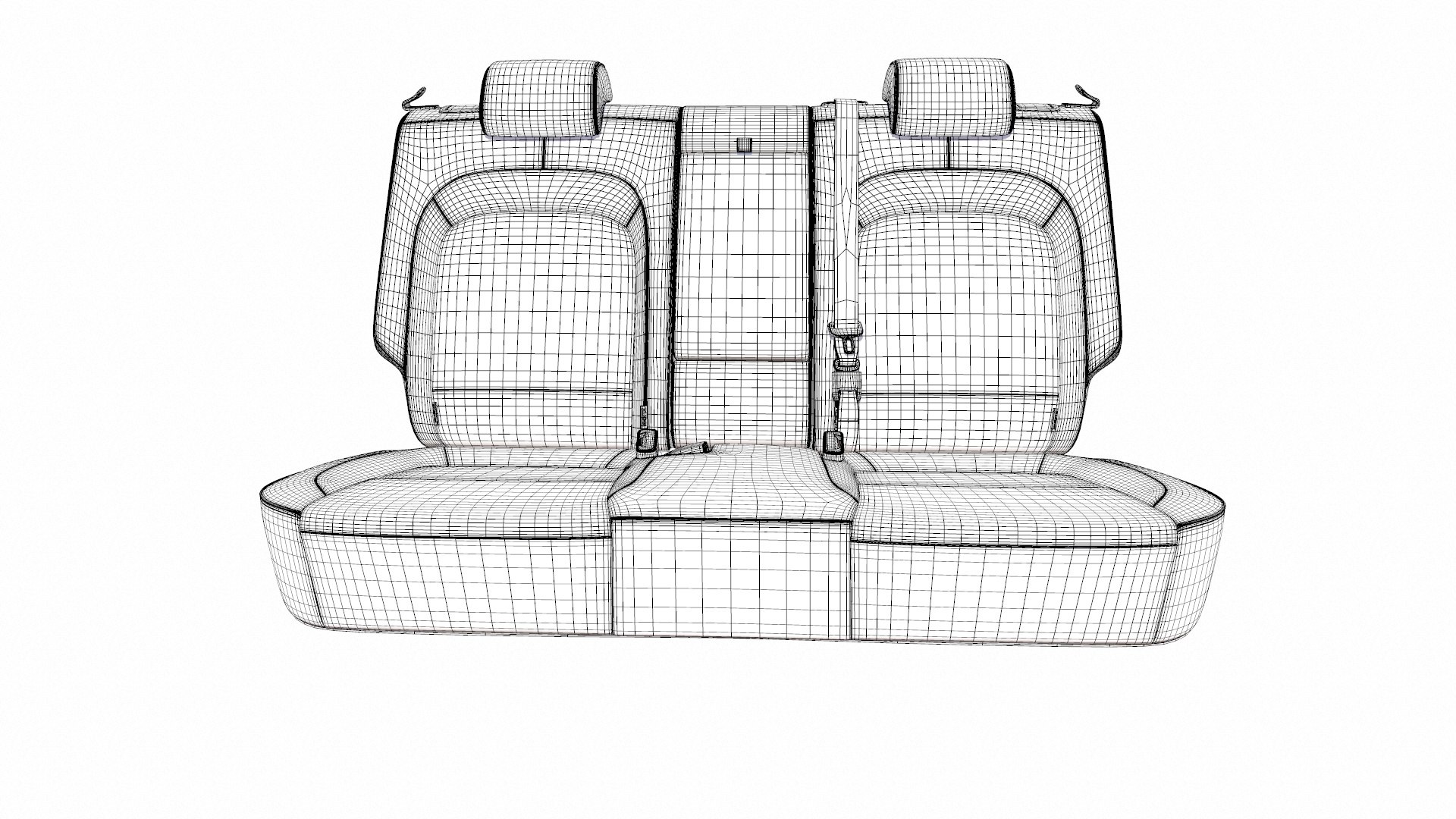 3D Car Rear Seat - TurboSquid 2343100