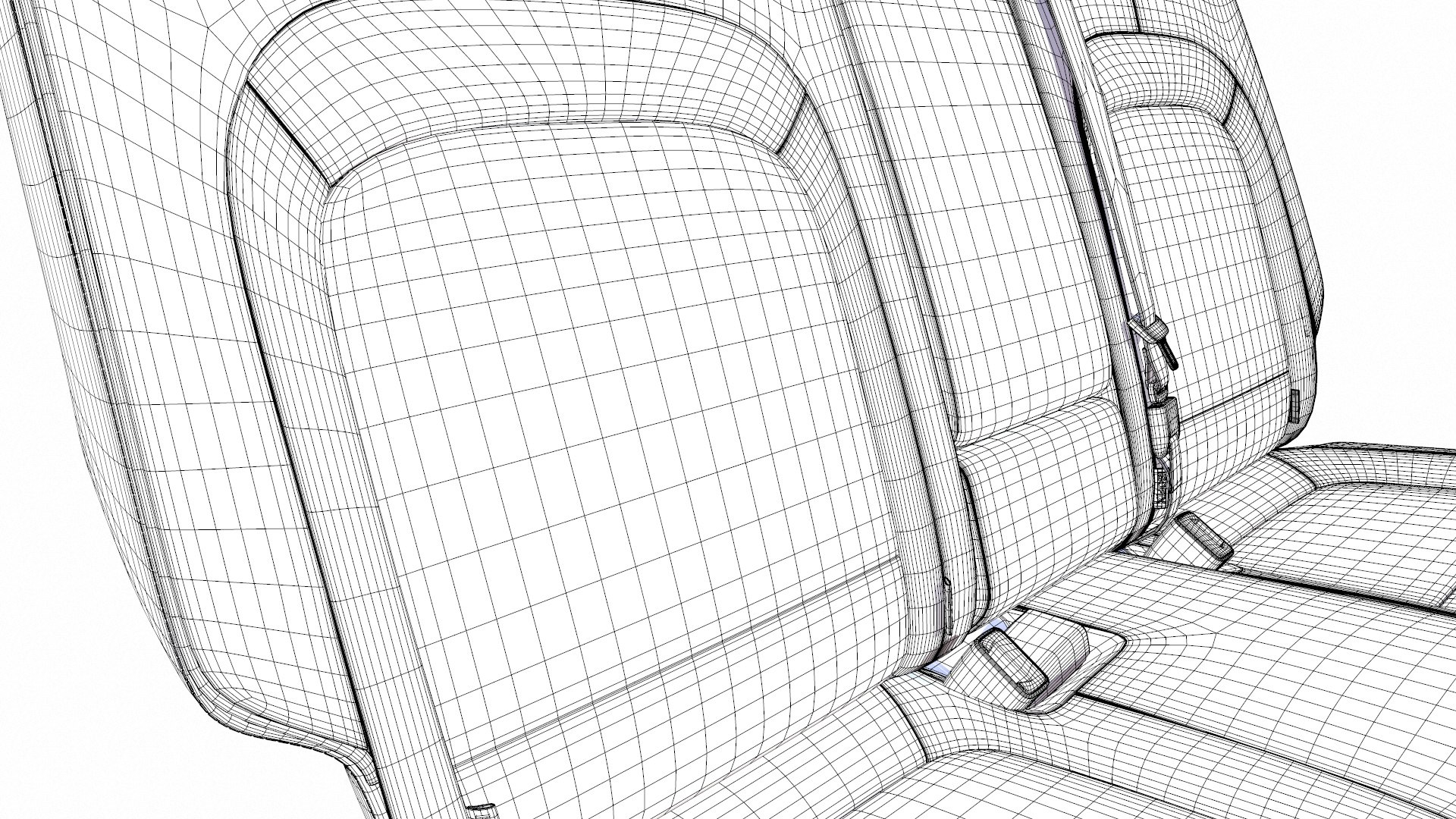 3D Car Rear Seat - TurboSquid 2343100
