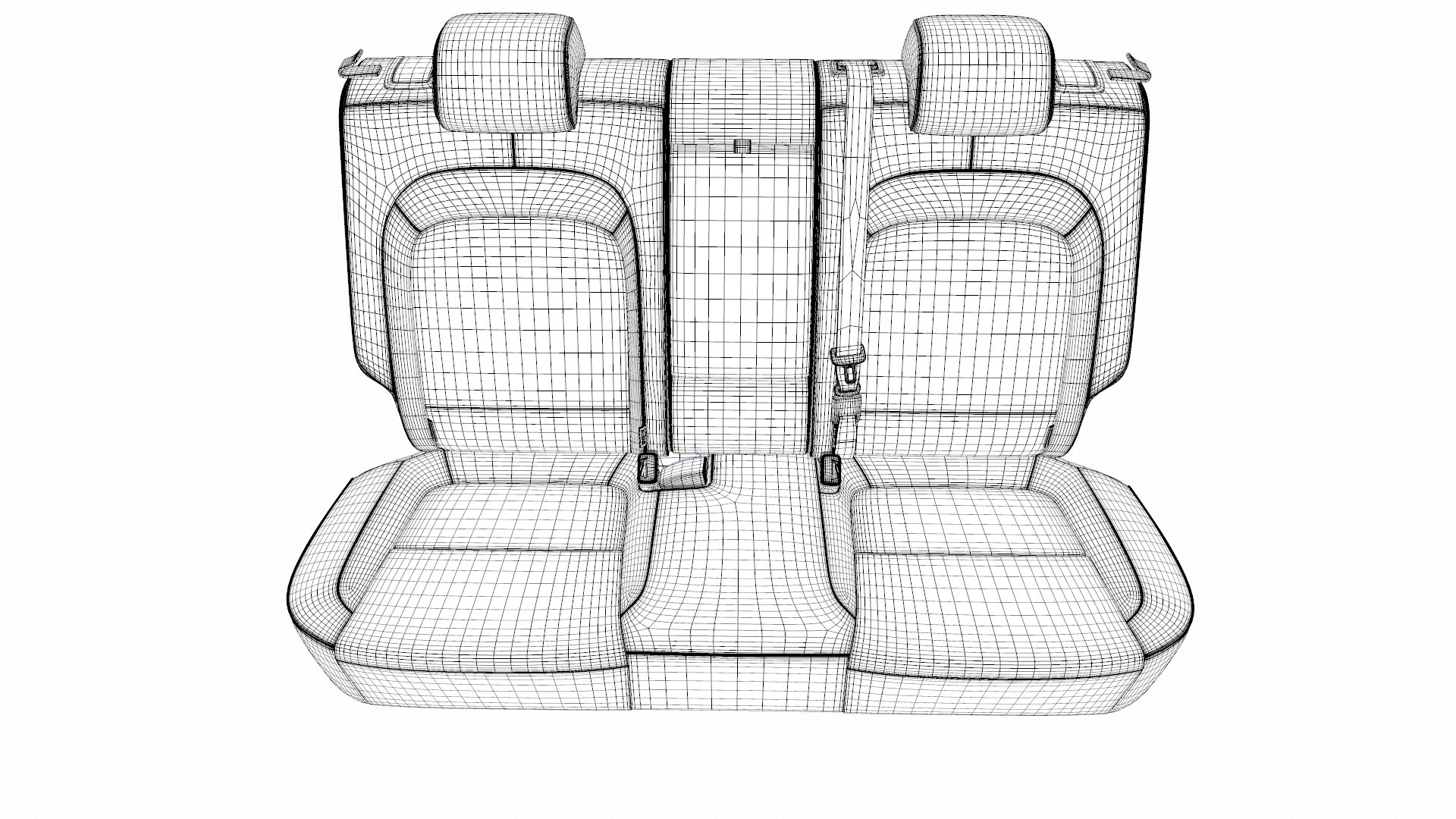 3D Car Rear Seat - TurboSquid 2343100