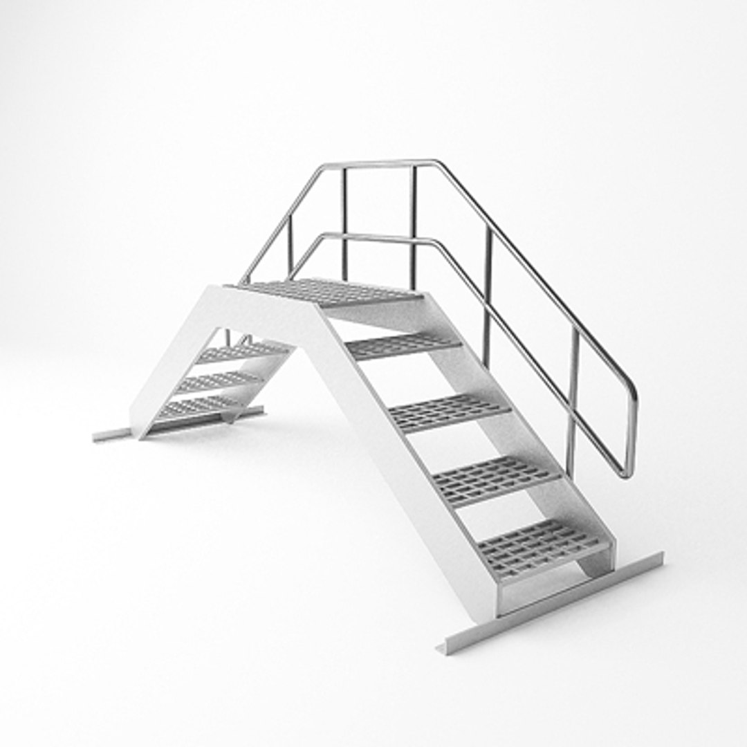 ladder steps rigid 3d 3ds