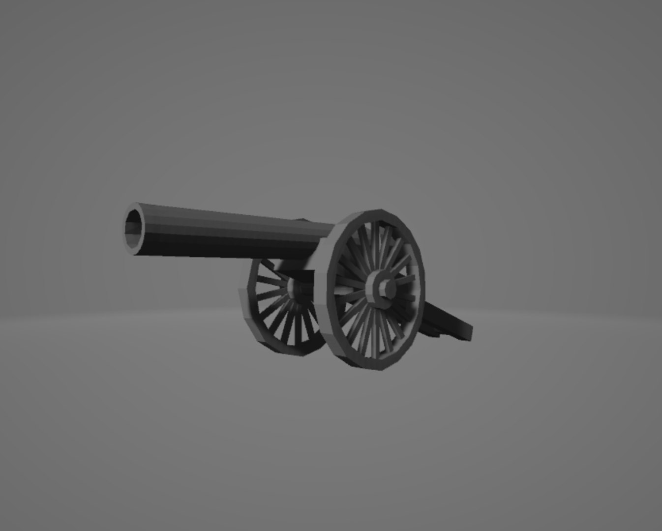 3D Model Cannon Low Poly - TurboSquid 2230138